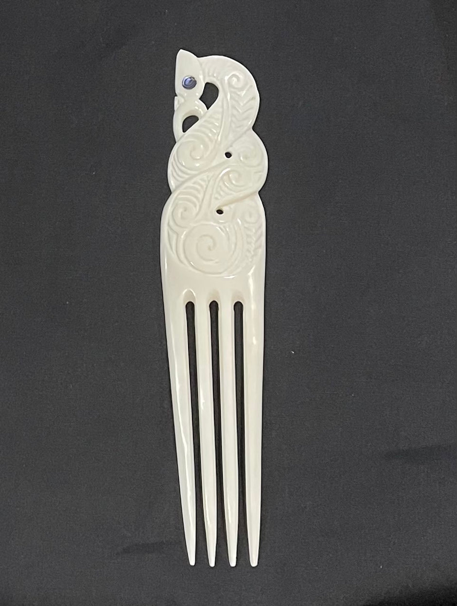 Heru - Heru Comb - Maori Heru - Heru Comb NZ - Bone Heru – An Eye 4 Art