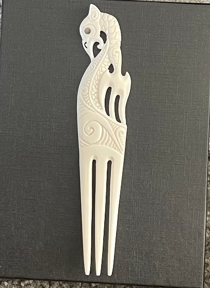 Heru - Heru Comb - Maori Heru - Heru Comb NZ - Bone Heru – An Eye 4 Art
