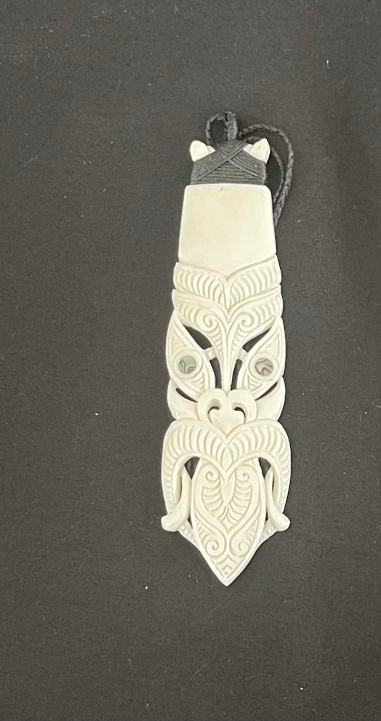 Tiki Pendant - Bone Carving Necklace - Maori bone carving – An Eye 4 Art